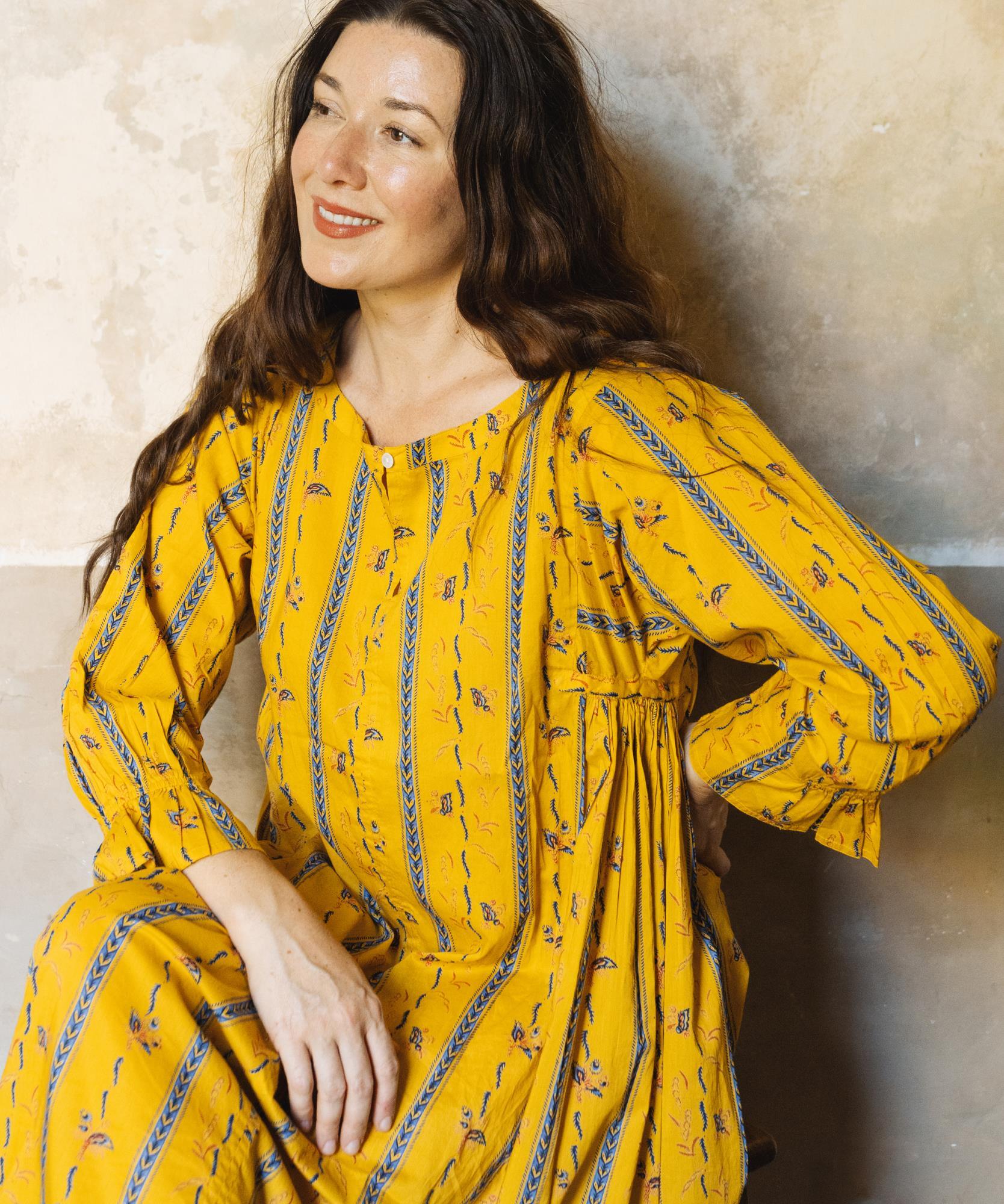 Agnès Provence dress 100% cotton Saffron Fragonard - $ 210.00