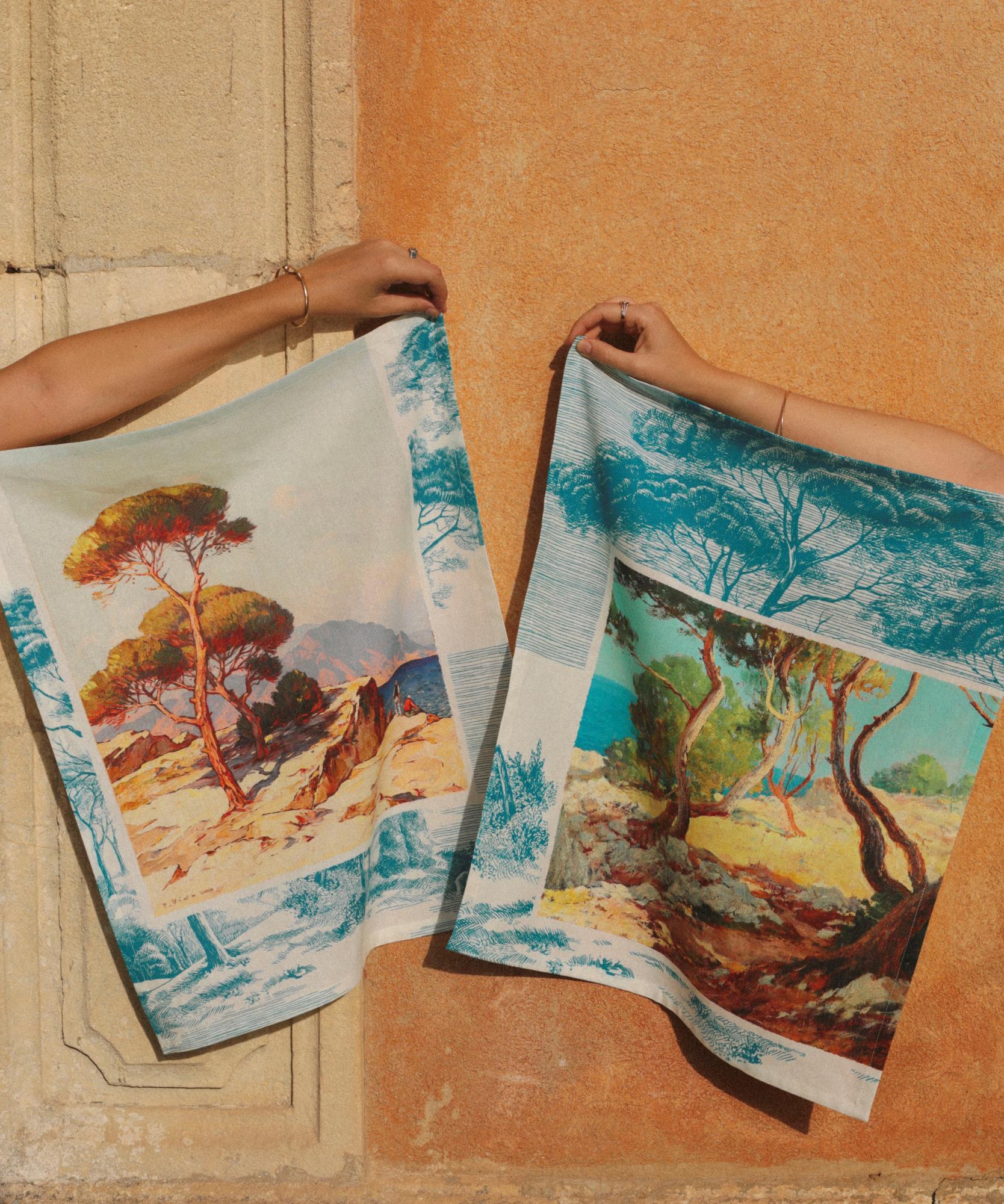 2er Set Geschirrtücher Calanques 100 % baumwolle Fragonard - 28,00